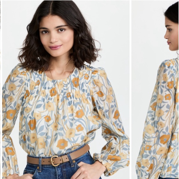 Rebecca Taylor | Tops | Rebeccah Taylor Daph Fleur Blouse New | Poshmark